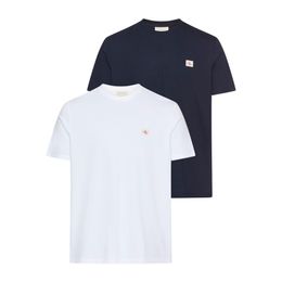 Herren T-Shirt "SS BADGE TEE 2 PACK", wei&szlig;, Gr. XL, Calvin Klein Jeans, Single Jersey, Obermaterial: 100% Baumwolle, Shirts, Mit Rundhalsausschnitt