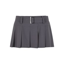 Urban Classics Damen Sommerrock "Urban Classics Ladies Pleated Skirt"schwarzstone, Gr. M, unifarben, 50% Polyester, 50% Viskose, R&ouml;cke