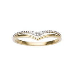 Firetti Damen Diamantring "Schmuck Geschenk Gold 333 Damenring Goldring Diamant", 19, P2 = erkennbare Einschl&uuml;sse, Diamanten Gelbgold 333 Wei&szlig;gold
