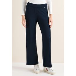 Cecil Damen Stoffhoseuniversal blau, Gr. XL, unifarben, Stoff, 46% Modal, 46% Polyester, 8% Elasthan, Hosen, im elastischen Materialmix