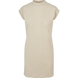 Shirtkleid Urban Classics "Urban Classics Damen Ladies Turtle Extended Shoulder Dress", Damen, Gr. L, US-Gr&ouml;&szlig;en, softseagrass, 100% Baumwolle, unifarben, normal, Rundhals, Kleider Shirtkleid
