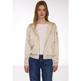 Damen Blouson, beige, Gr. 44, STREET ONE STUDIO, unifarben, Stoff, Obermaterial: 100% Polyester. Futter: 100% Polyester, Jacken, mit Kapuze