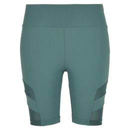 Stoffhose Urban Classics "Urban Classics Damen Ladies High Waist Tech Mesh Cycle Shorts", Damen, Gr. 5XL, US-Gr&ouml;&szlig;en, paleleaf, 80% Polyimid, 20% Elasthan, unifarben, skinny fit, Hosen Stoffhose