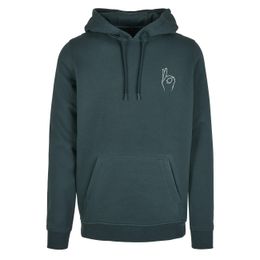MisterTee Herren Kapuzenpullover "MisterTee Herren Easy Sign Hoody"bottlegr&uuml;n, Gr. XS, mehrfarbig, 65% Baumwolle, 35% Polyester, Pullover