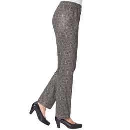 Classic Basics Damen Jerseyhose, grau, Gr. 215, gemustert, 100% Polyester, Hosen