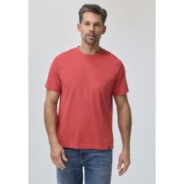 Street One MEN Herren T-Shirtdull coral, Gr. XL, unifarben, Web, 100% Baumwolle, Shirts, mit Rundhalsausschnitt
