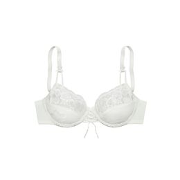 Damen B&uuml;gel-BH, NUANCE BY LASCANA, Gr. 80, beige, Spitze, Obermaterial: 83% Polyamid, 17% Elasthan, BHs, mit floraler Stickereispitze und edler