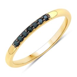 Rafaela Donata Damen Fingerring "K729", 52, Diamantengelbgold, Diamanten, Fingerringe, aus Sterling Silber