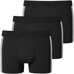 Schiesser Herren Boxer "95/5", Gr. 4, schwarz, Single Jersey, Obermaterial: 95% Baumwolle, 5% Elasthan, unifarben, Unterhosen, mit softem, tonalem