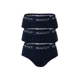 Gant Herren Slip "Slip BRIEF 3-PACK 3er Pack", Gr. M, blau, Obermaterial: 95% Baumwolle CO. 5% Elasthan EL., Unterhosen