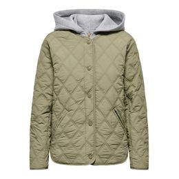 Only Damen Steppjacke "ONLRISSO LIFE HOOD QUILT JACKET CC OTW", gr&uuml;n, Gr. S, unifarben, Web, Obermaterial: 100% Polyamid, Jacken, mit abnehmbarer