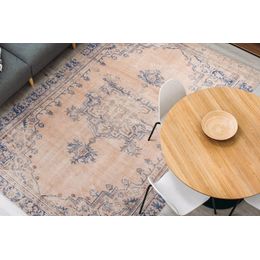 Teppich Arte Espina, B:200cm H:9mm L:290cm, blau, Kunstfaser, Wohnzimmer, Teppiche, "Vintage 8406", Kurzflor im Vintage Design, Wohnzimmer