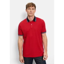 OLYMP Herren Poloshirt "OLYMP Casual Wirk, Regular Fit", rot, Gr. XL, 100% Baumwolle, Shirts