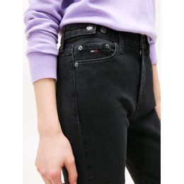 Tommy Jeans Damen Bootcut-Jeans "SYLVIA HGH FLR", blau, Gr. 33, unifarben, Denim/Jeans, Obermaterial: 98% Baumwolle, 2% Elasthan, Jeans, Weite