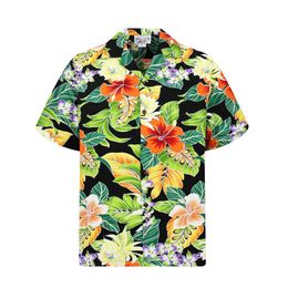 Pacific Legend Button Up Shirt 'New Flower' male Black size S