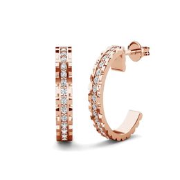 ROUGEMONT Jewellery Ohrringe 'Funkelnde Creolen Ohrringe mit Kristall Besatz Loumi' Damen Gr&ouml;&szlig;e One Size rosegold