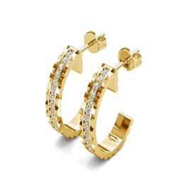 Rougemont Jewellery Earrings 'Funkelnde Creolen Ohrringe mit Kristall Besatz Loumi' female Gold size One Size