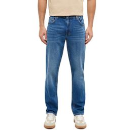 Mustang Herren Straight-Jeans "Herren Style Washington Straight"502 mittelblau, Gr. 30, unifarben, Denim/Jeans, 99% Baumwolle, 1% Elasthan, Jeans