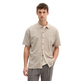 Marc O'Polo MARC O'POLO Herren Poloshirt "mit strukturiertem Streifen-Muster", beige, Gr. XXXL, gestreift, Obermaterial: 100% Baumwolle, Shirts