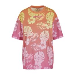 Just Rhyse Damen T-Shirt "Just Rhyse Damen Just Rhyse Holidays T-Shirt", rosa, Gr. XS, bedruckt, 65% Baumwolle, 35% Polyester, Shirts