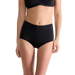Sloggi Damen Maxislip "24/7 Cotton", Gr. 38, schwarz, Jersey, Obermaterial: 96% Baumwolle, 4% Elasthan (LYCRA), Unterhosen, h&ouml;her geschnittene