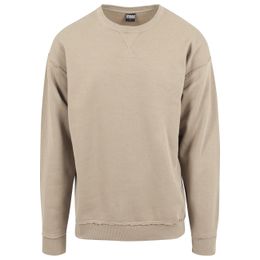 Urban Classics Herren Sweatshirt "Urban Classics Herren Oversized Open Edge Crew"warm sand, Gr. S, unifarben, 80% Baumwolle, 20% Polyester,