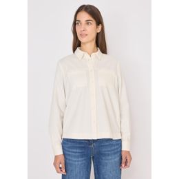 Cecil Damen Hemdbluselight greige, Gr. XL, unifarben, Web, 100% Baumwolle, Blusen, aus reiner Baumwolle