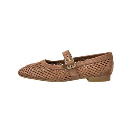 Paul Green Damen Riemchenballerina "Paul Green Ballerinas Veloursleder", Gr. 42,5, braun, Veloursleder, Schuhe