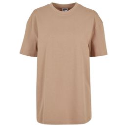 T-Shirt Urban Classics "Urban Classics Damen Ladies Oversized Boyfriend Tee", Damen, Gr. S, amber, 100% Baumwolle, unifarben, oversize, Rundhals, Shirts T-Shirt