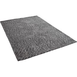 Teppich Gino Falcone, B:140cm H:20mm L:200cm, grau, Kunstfaser, Wohnzimmer, Teppiche, "Roberto Uni", meliert, besonders weich durch Microfaser