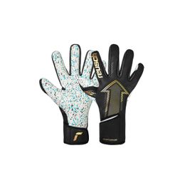 Reusch Kinder Torwarthandschuhe "Fastgrip Fusion Junior", gold, Gr. 7, mehrfarbig, 56% Elastodien, 36% Polyester, 6% Lederimitat, 2% Polyamid,