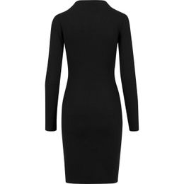 Urban Classics Damen Shirtkleid "Urban Classics Damen Ladies Rib Dress", schwarz, Gr. XL, unifarben, 77% Viskose, 19% Polyester, 4% Elasthan, Kleider