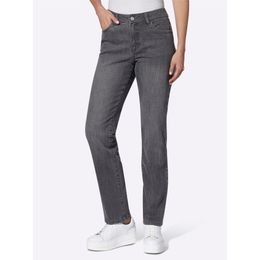 Casual Looks Damen 5-Pocket-Jeans, grau, Gr. 19, unifarben, 99% Baumwolle, 1% Elasthan, Jeans