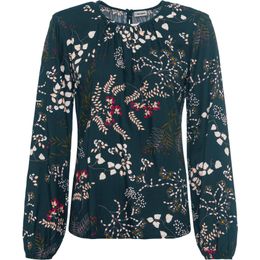 bonprix Damen Druckbluse "Bluse aus nachhaltiger Viskose", gr&uuml;n, Gr. 54, bedruckt, Web, Obermaterial: 100% Viskose, Blusen, bequeme Passform, aus