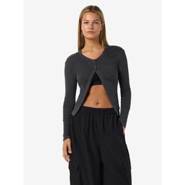 Noisy may Damen Strickjacke "NMMAYA L/S O NECK WASHED CARDIGAN NOOS"schwarz detail:washed, Gr. L, unifarben, washed, Strick, Obermaterial: 95%