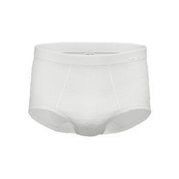Ammann Herren Lange Unterhose "Long Slip mit Eingriff Day Classic / Doppelripp Exquisit", Gr. 5, wei&szlig;, Obermaterial: 100% Baumwolle CO., Unterhosen