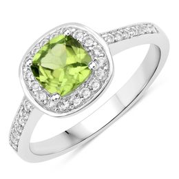 Rafaela Donata Damen Fingerring "K715", 50, 2,3mm, gr&uuml;n, Fingerringe, aus Sterling Silber