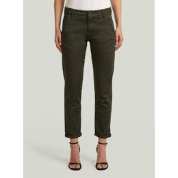 G-Star Raw Chinohose G-STAR "Kate Boyfriend Chino", Damen, Gr. 28, L&auml;nge 34, asfalt, Obermaterial: 97% Baumwolle, 3% Elasthan, Hosen Chinohose