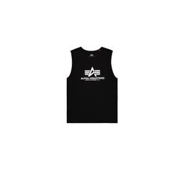 Herren Muscleshirt "Basic Logo Sleeveless Shirt", schwarz, Gr. S, Alpha Industries, bedruckt, Single Jersey, Obermaterial: 100% Baumwolle, Shirts