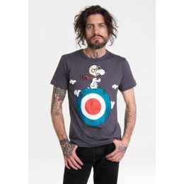 logoshirt Herren T-Shirt "Peanuts - Snoopy Pilot", blau, Gr. 4XL, bedruckt, 100% Baumwolle, Shirts, mit lizenziertem Print