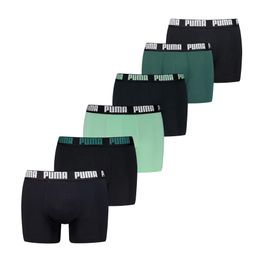 Boxershorts Puma "Puma MEN EVERYDAY BOXER 6P ECOM", Damen, Gr. XL, mint, emerald ice, schwarz, Single Jersey, Obermaterial: 95% Baumwolle, 5% Elasthan, eng, Unterhosen, Elastischer Logobund, Stretchmaterial, ohne Eingriff