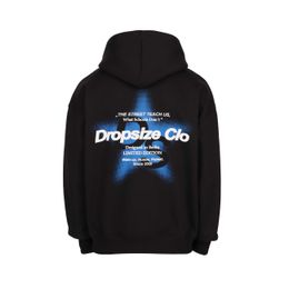 DROPSIZE Herren Kapuzensweatshirt "Dropsize HEAVY OVERSIZE HALFTONE STAR HOODIE"schwarz, Gr. S, 70% Baumwolle, 30% Polyester, Sweatshirts
