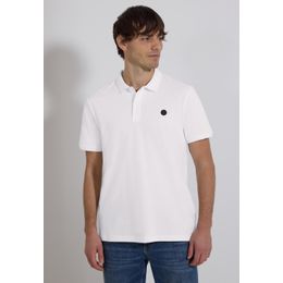 Street One MEN Herren Poloshirthellwei&szlig;, Gr. L, unifarben, Web, 95% Baumwolle, 5% Elasthan, Shirts, aus Baumwolle mit Stretchante