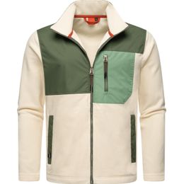 Ragwear Herren Fleecejacke "Flettcher", beige, Gr. 4XL, Pl&uuml;sch, Material: 100% Polyester, Jacken, Herren Basic Pl&uuml;schjacke