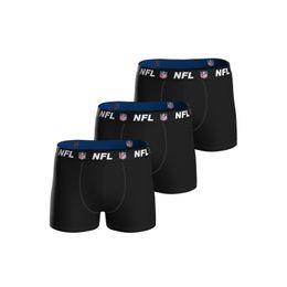 NFL Herren Boxershorts "Boxershort NFL SHIELD 3pk Boxers 3er Pack", Gr. L, schwarz, Obermaterial: 95% Baumwolle CO. 5% Elasthan EL., Unterhosen