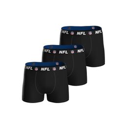 NFL Herren Boxershorts "Boxershort NFL SHIELD 3pk Boxers 3er Pack", Gr. M, schwarz, Obermaterial: 95% Baumwolle CO. 5% Elasthan EL., Unterhosen