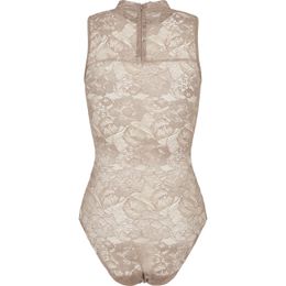 Urban Classics Damen Body "Urban Classics Damen Ladies Laces Body"softtaupe, Gr. XL, 91% Polyamid, 9% Elasthan, Bodys