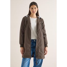 Cecil Damen Steppmantelmocha taupe, Gr. XXL, unifarben, Stoff, Obermaterial: 100% Polyester; Futter: 100% Polyester; F&uuml;llung: 100% Polyester, Kapuze: