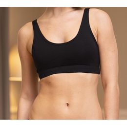 like it! LIKE IT Damen Bustier, M, N-Gr, schwarz, Obermaterial: 48% Baumwolle, 48% Modal, 4% Elasthan, BHs, atmungsaktiv, bequem, basic, pflegeleicht,