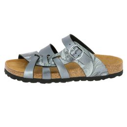 Lico Damen Pantolette "Pantolette Bioline Flora", Gr. 42, grau, Synthetik, Schuhe